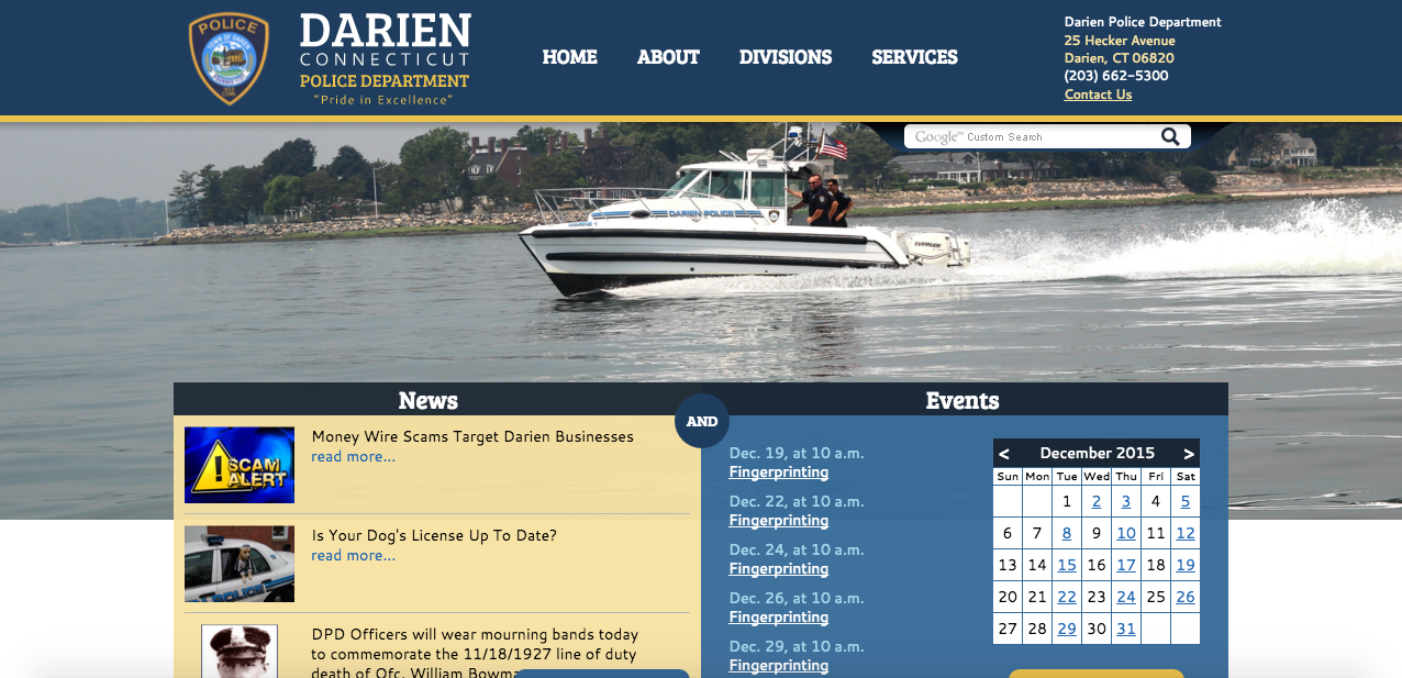 Darien Police Dept's New Website Has Incidents Map, Other New Features ...