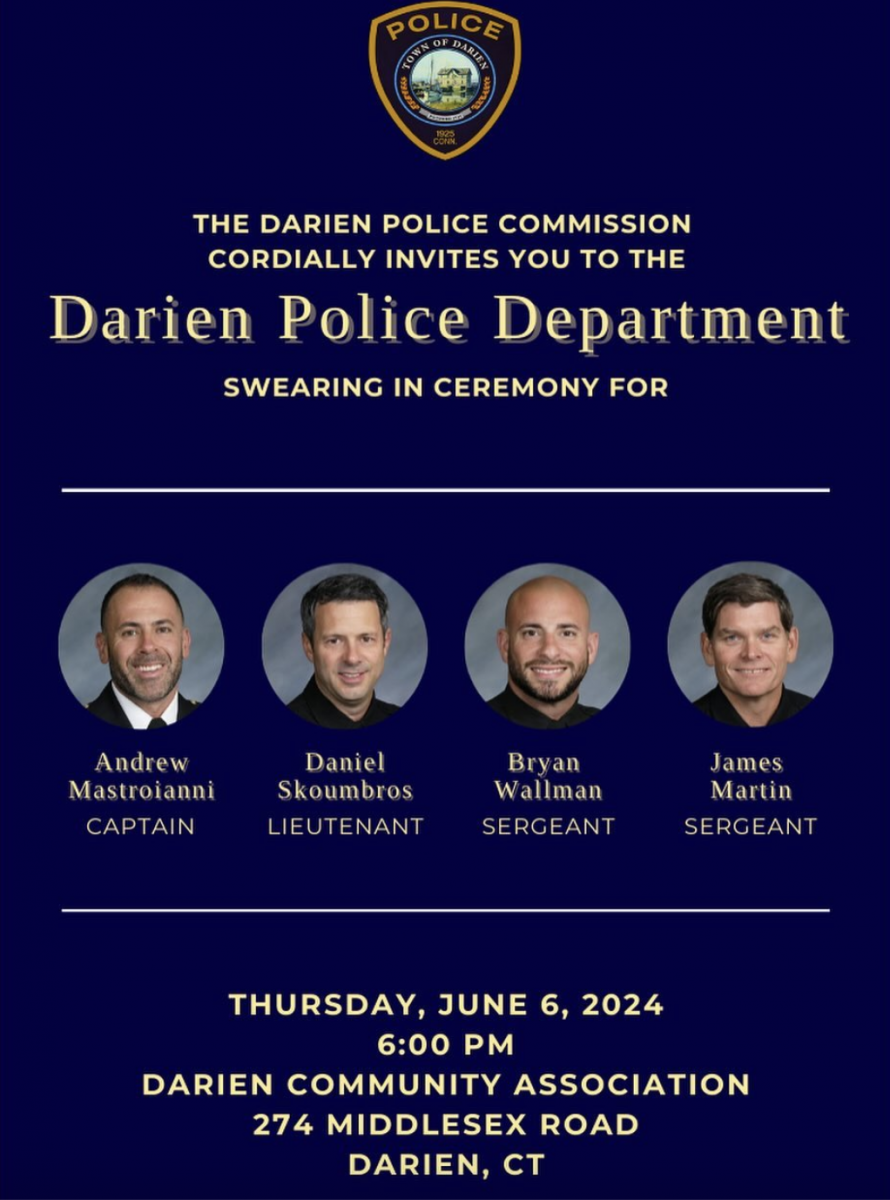 Swearing-In Ceremony at DCA for Four Promoted Darien Police Officers ...